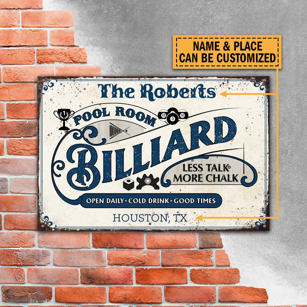 Personalized Billiard Pool Room Custom Classic Metal Signs – Lavenzee